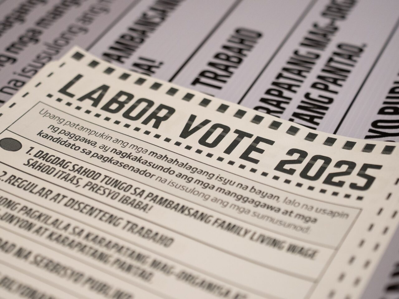 Top senatorial bets in surveys not pro-workers – labor unions